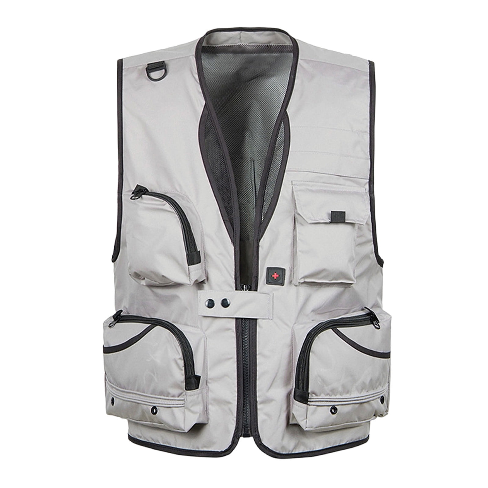 Busydd Plus Size Vest for Men Solid Color Sleeveless Men's Outerwear ...