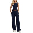 Busydd Sleeveless Lounge Sets for Women Casual Round Neck Tank Top and ...