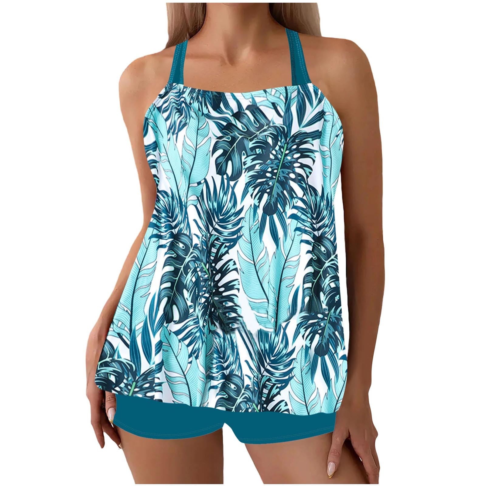 Busydd Swim Suits for Women Trendy Floral Print Tankini Bathing Suits ...