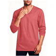 Busydd T Shirts for Man Trendy Versatile V Neck Long Sleeve Tee Shirts ...