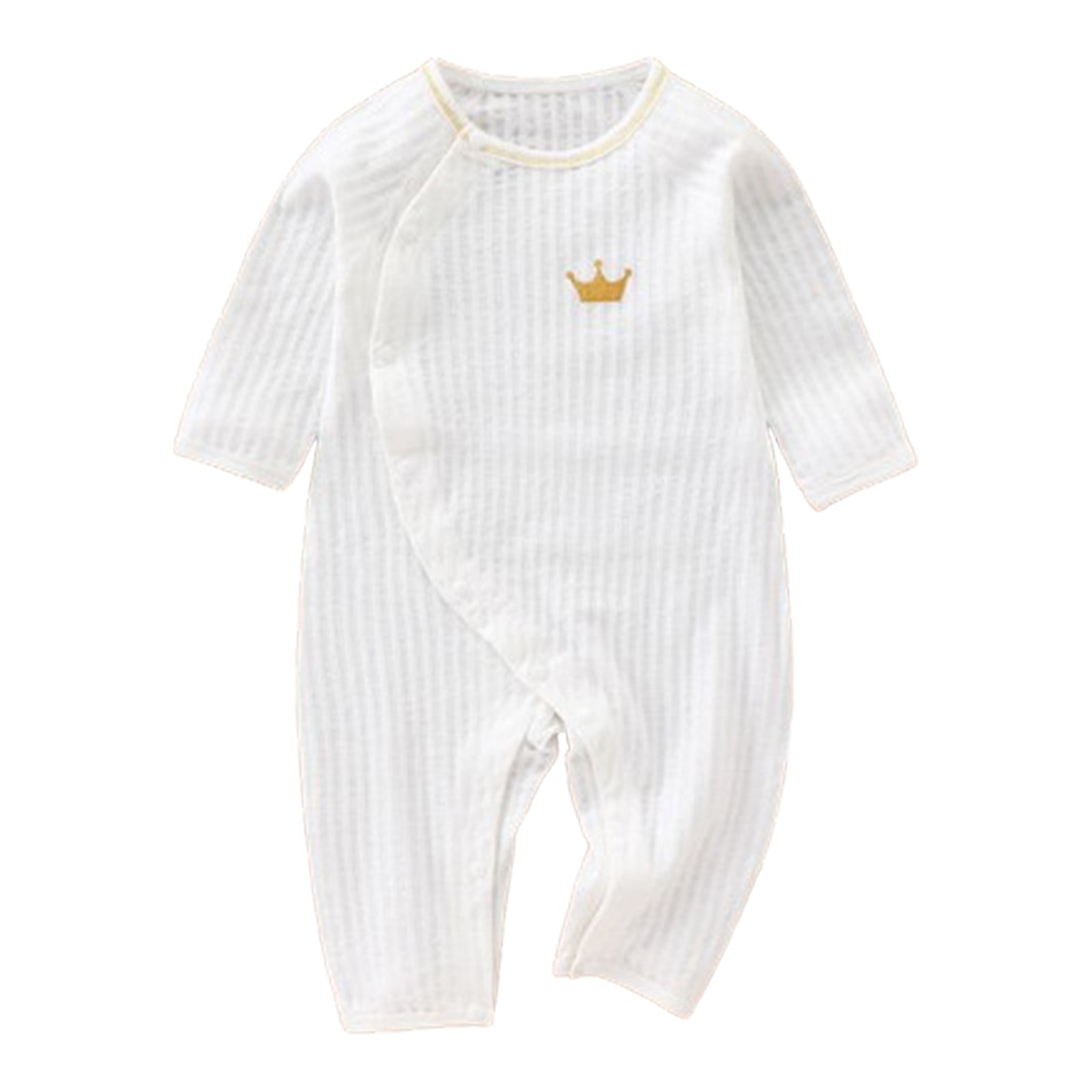 Busydd Toddler Boys Girls Rompers Round Neck Ribbed Baby Boy Romper ...