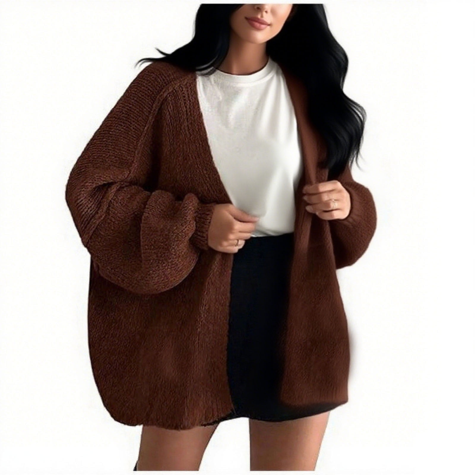 Busydd Women's Cardigans Trendy Solid Color Knit Womens Cardigan ...