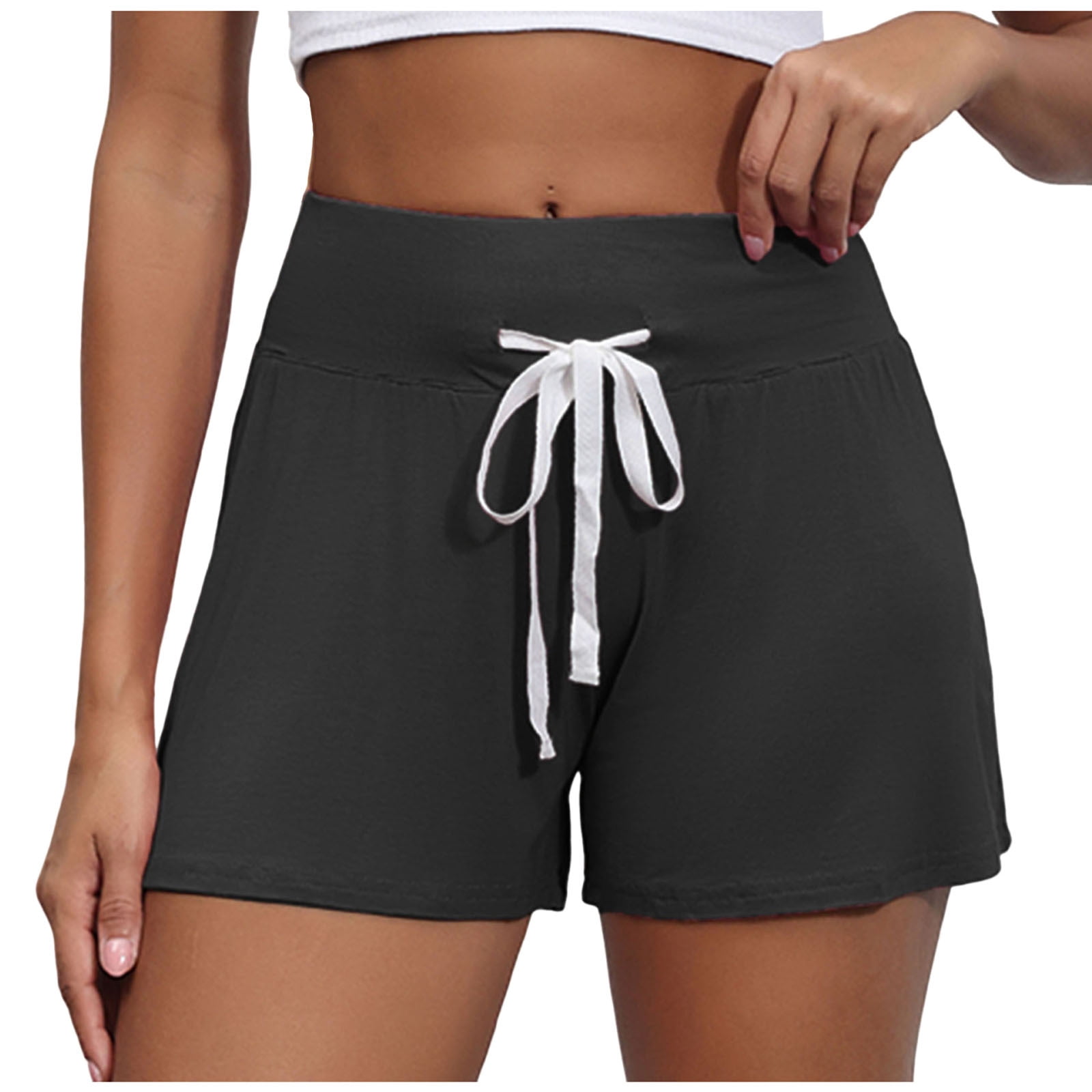 Busydd Women's Shorts Casual Summer Solid Color Sleep Shorts Women ...