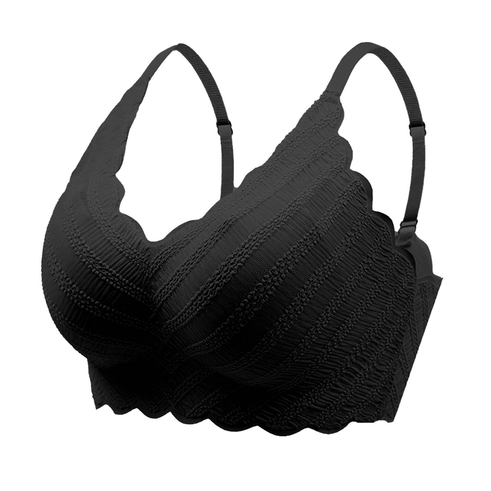 Busydd Womens Bras Solid Color Lift Push up Bra Trendy Textured ...