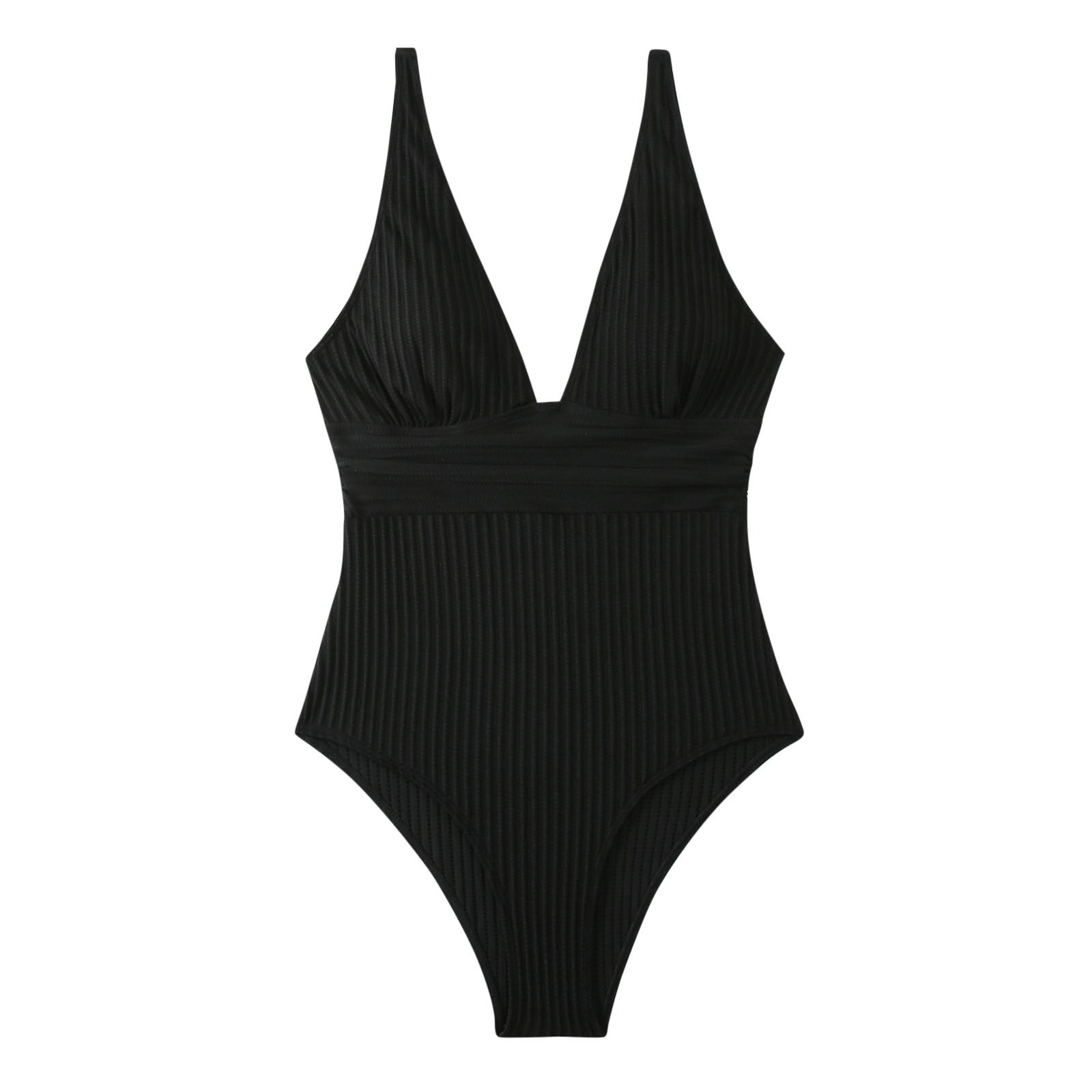 Busydd Womens Swimsuits Deep V Neck Ribbed Bathing Suits One Piece ...