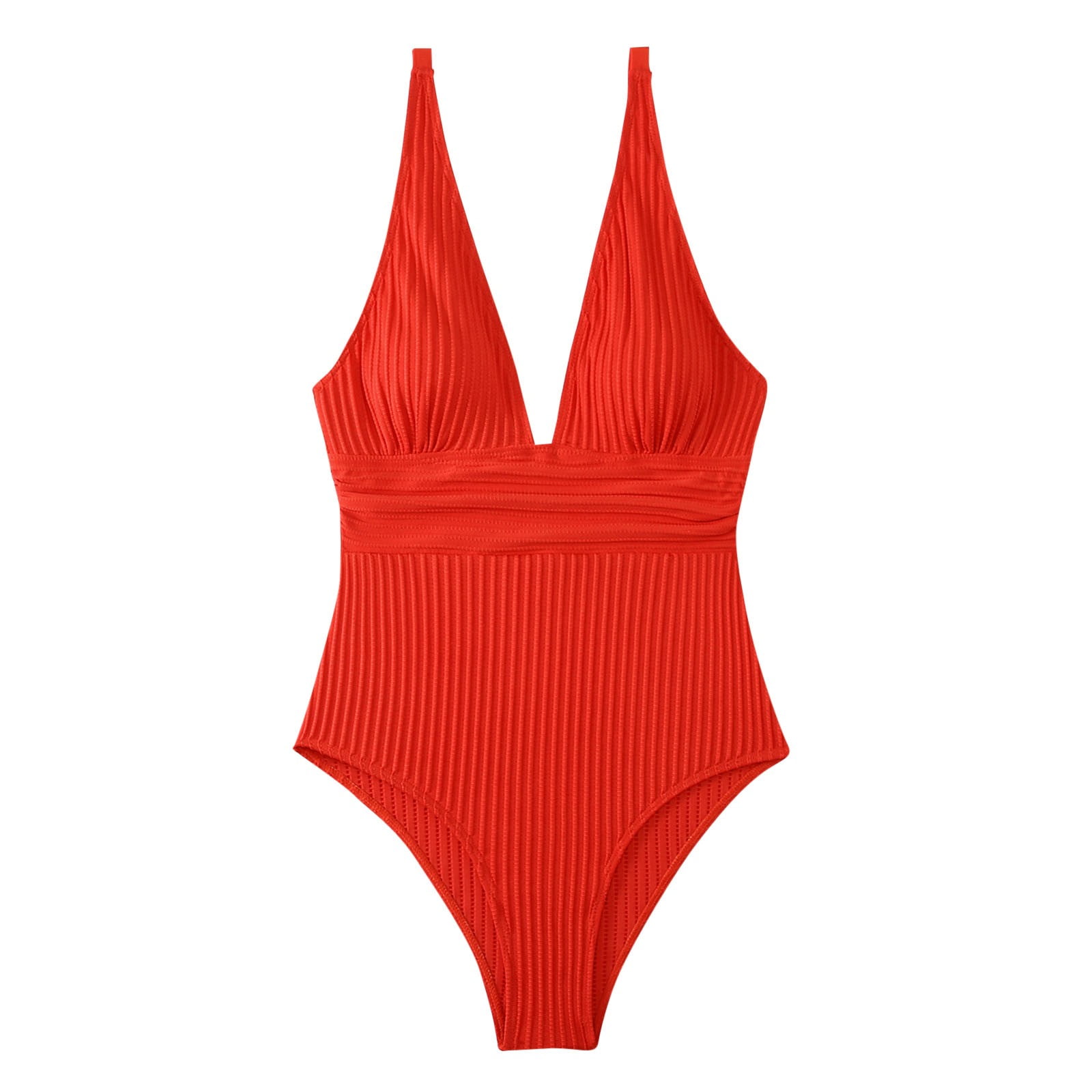 Busydd Womens Swimsuits Deep V Neck Ribbed Bathing Suits One Piece ...