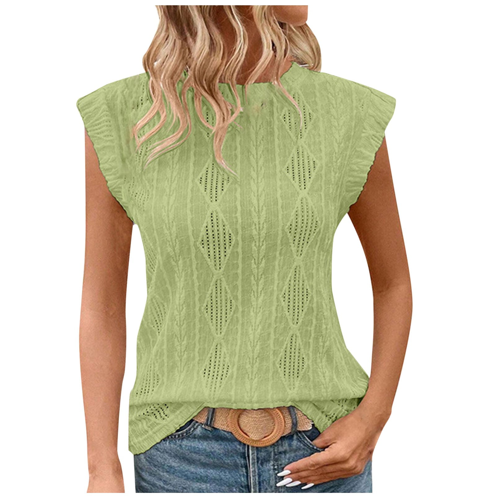 Busydd Womens Tops Casual Solid Color Short Sleeve Blouses for Women ...