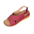 Busydd Womens Wedge Sandals Comfortable Criss Cross Strap Ladies ...