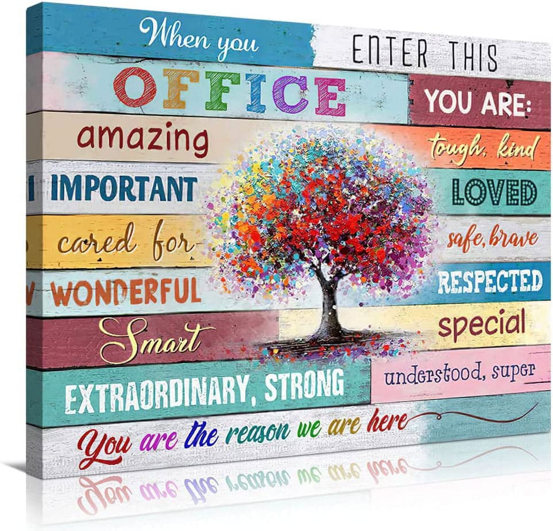 Busyhead Office Motivational Quotes Teamwork Wall Art 12" x 16" Framed ...