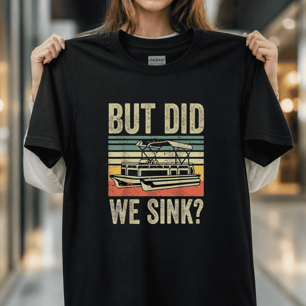 But Did We Sink Boating Funny Pontoon Boat Captain Dad Unisex T-Shirt ...