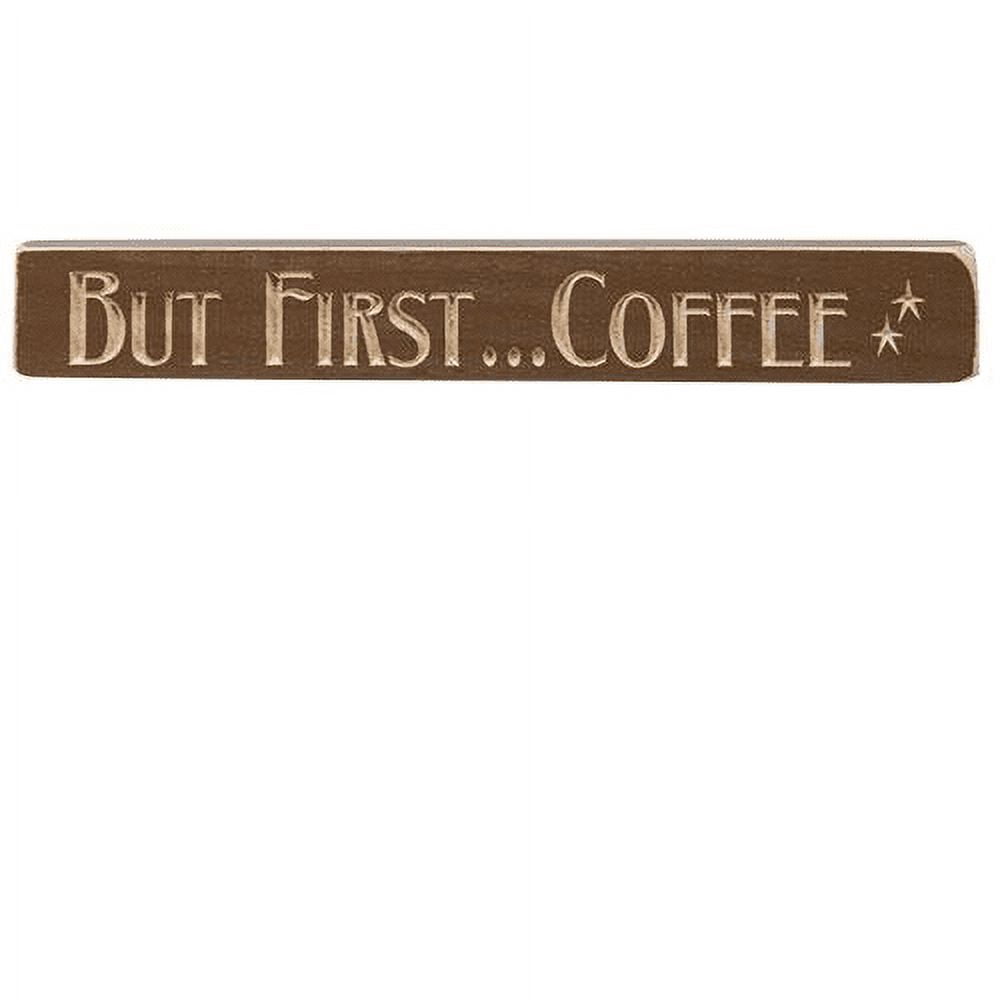 But First...Coffee Engraved Block 12" - Walmart.com
