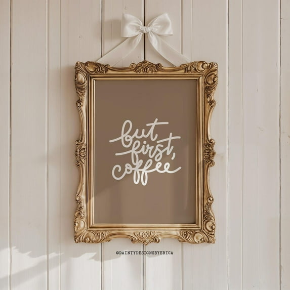 But First Coffee Poster, Coffee Bar Wall Art, 12x18 UNFRAMED - Walmart.com