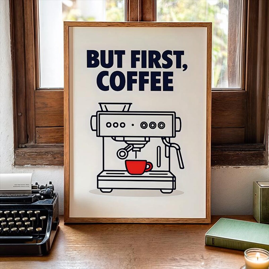 But First Coffee Print, Coffee Print, Kitchen Poster, Poster Decor For ...