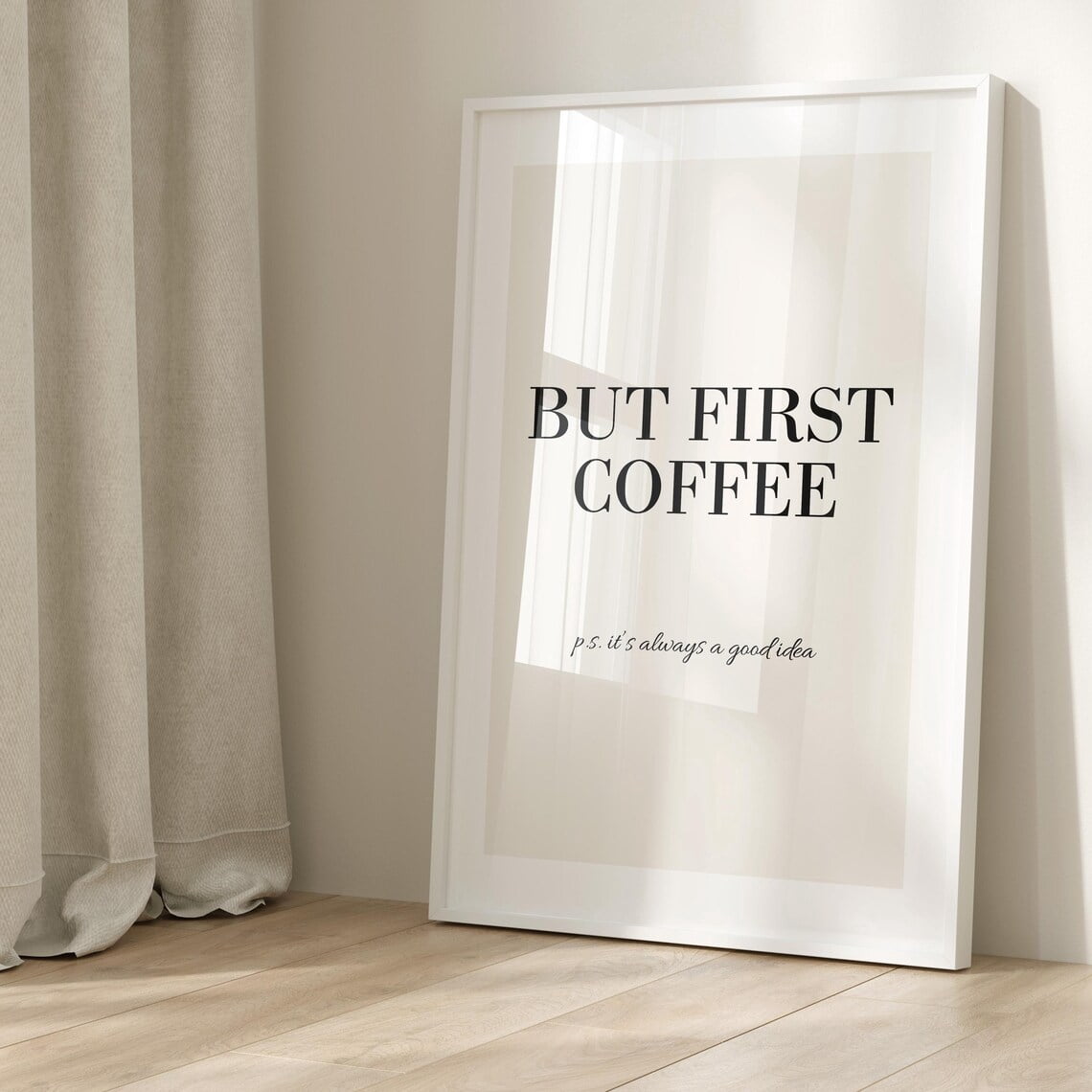 But First Coffee Print Wall Art - Wall Art - Typography Wall Art ...