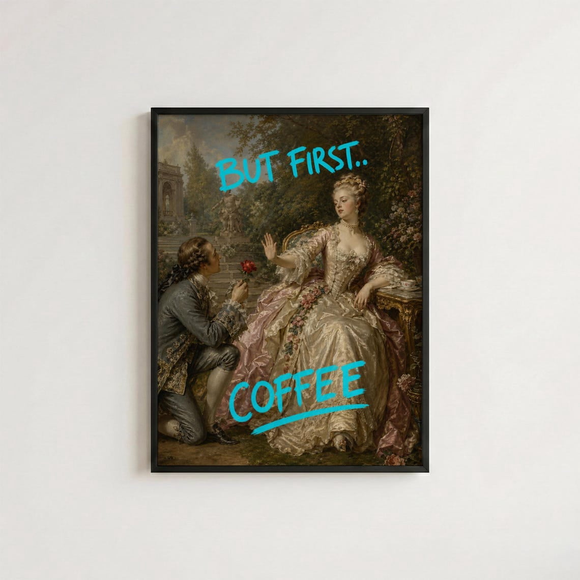 But First Coffee Wall Art Vintage Coffee Quote for Kitchen or Coffee ...