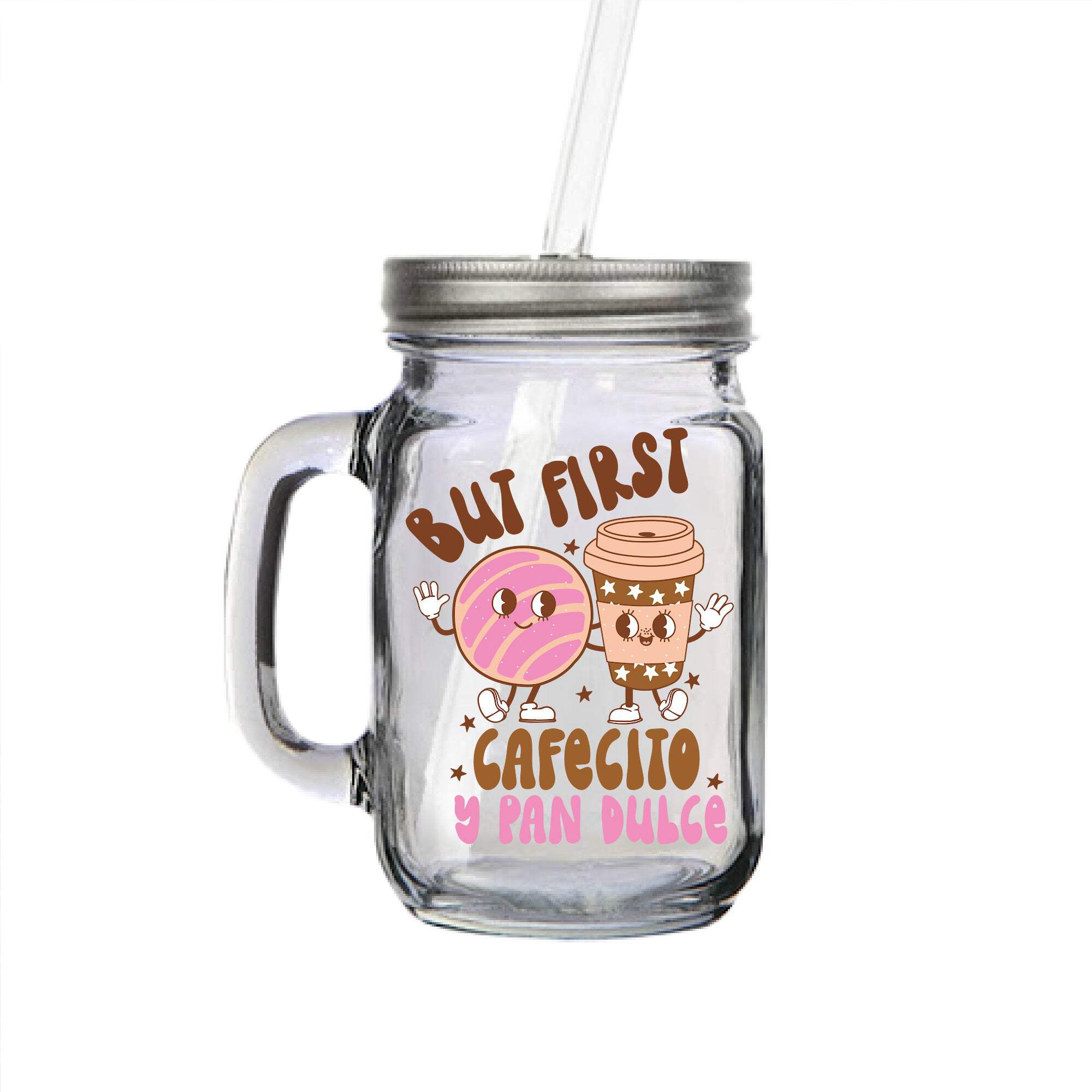 But First First Cafecito Y Pan Dulce Mason Jar Mugs - Walmart.com
