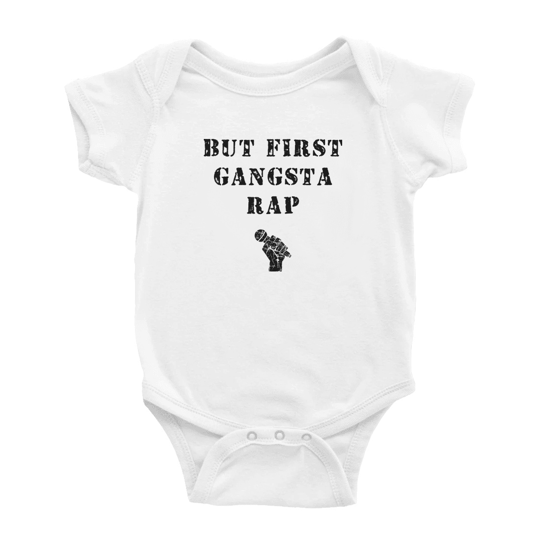 But First Gangsta Rap Cute Baby Rompers Boy Girl Newborn Clothes Unisex ...