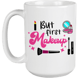 But First Makeup with Red Lipstick, Pressed Powder, Mascara & Brush ...