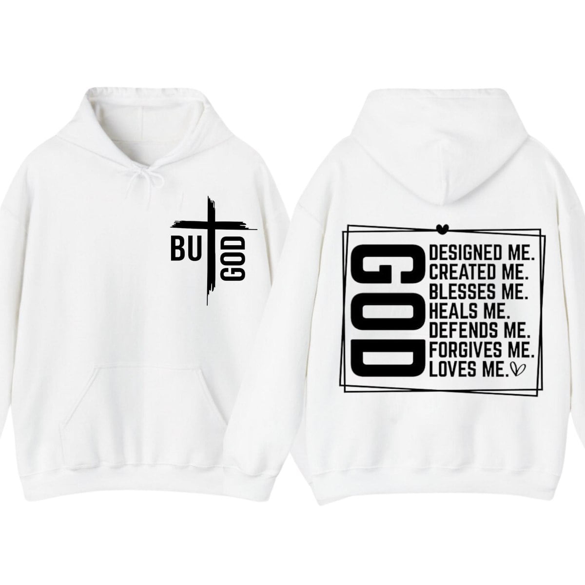 But God Hoodie – Christian Bible Verse Hoodie, God Designed Me ...