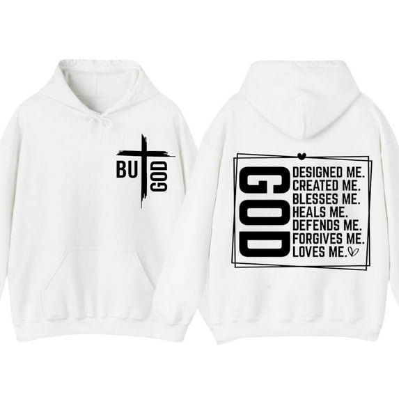 But God Hoodie – Christian Bible Verse Hoodie, God Designed Me Sweatshirt, Inspirational Faith ...