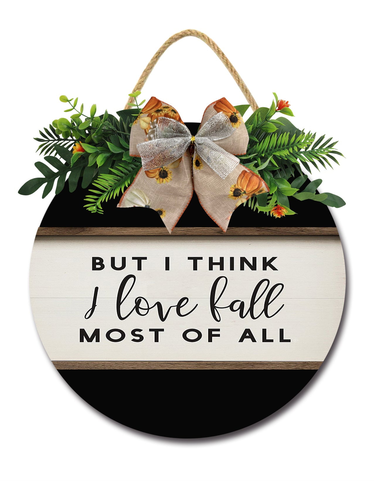 But I Think Love Fall Most Of Fall Door Sign Home Decor Round Wood ...