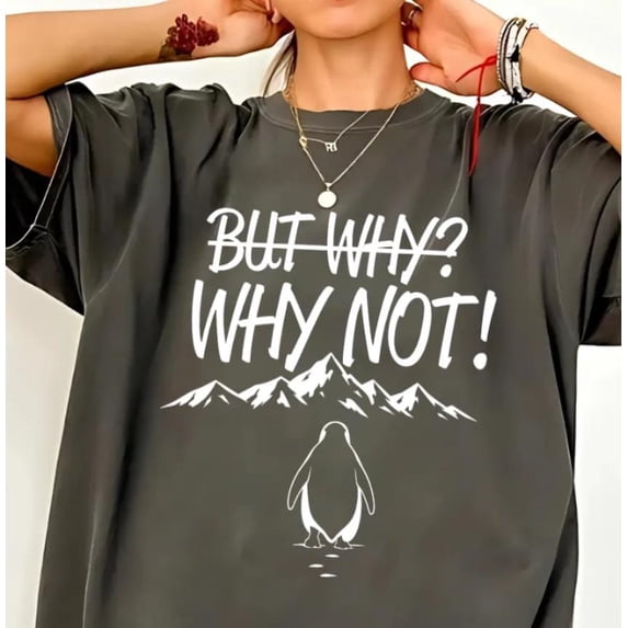 But Why / Why Not Penguin Meme Shirt Existential Humor Shirt - Walmart.com