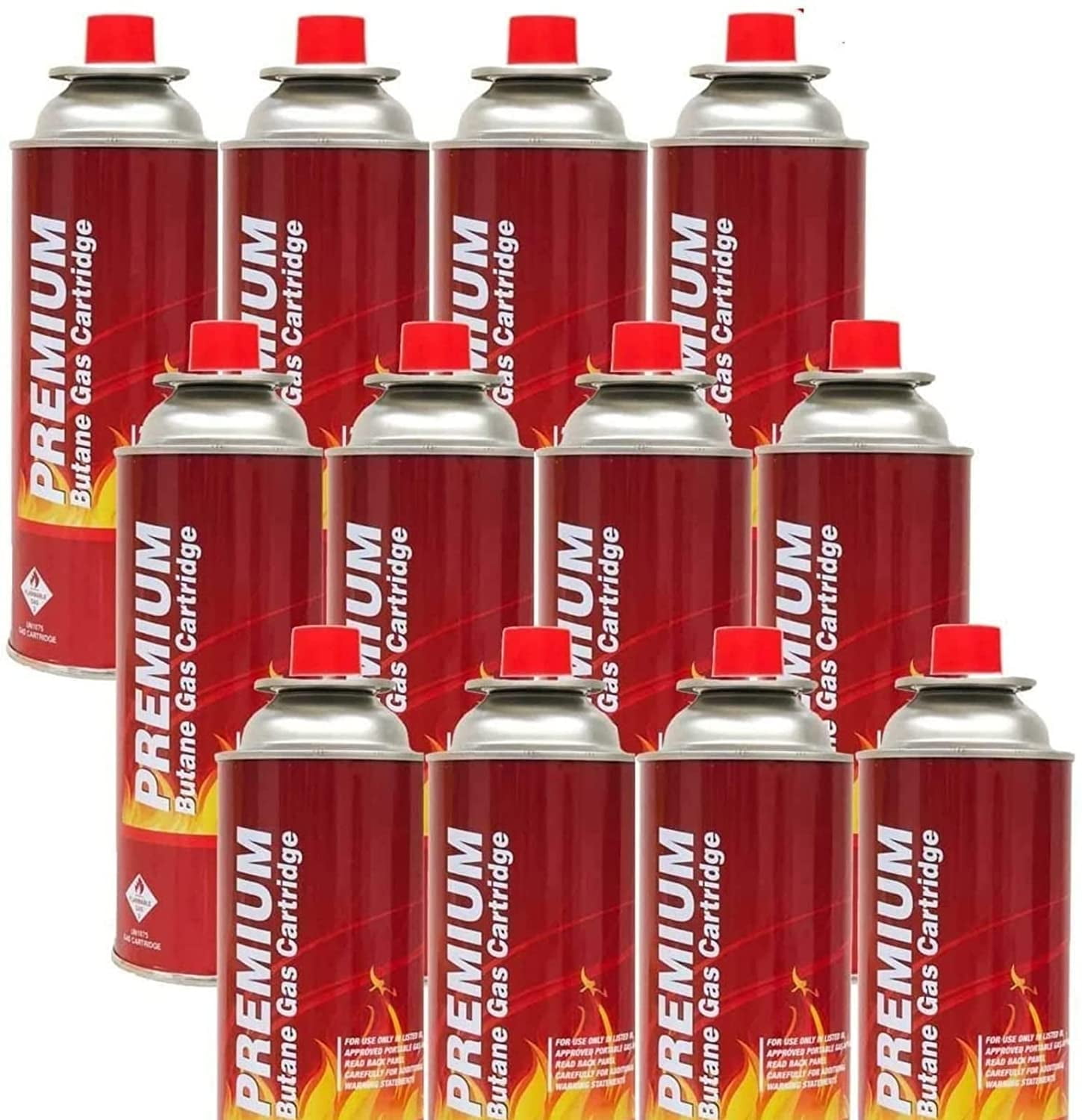 QUICK START Butane Fuel Canister 12 Pack, Explosion-Proof RVR Safety ...