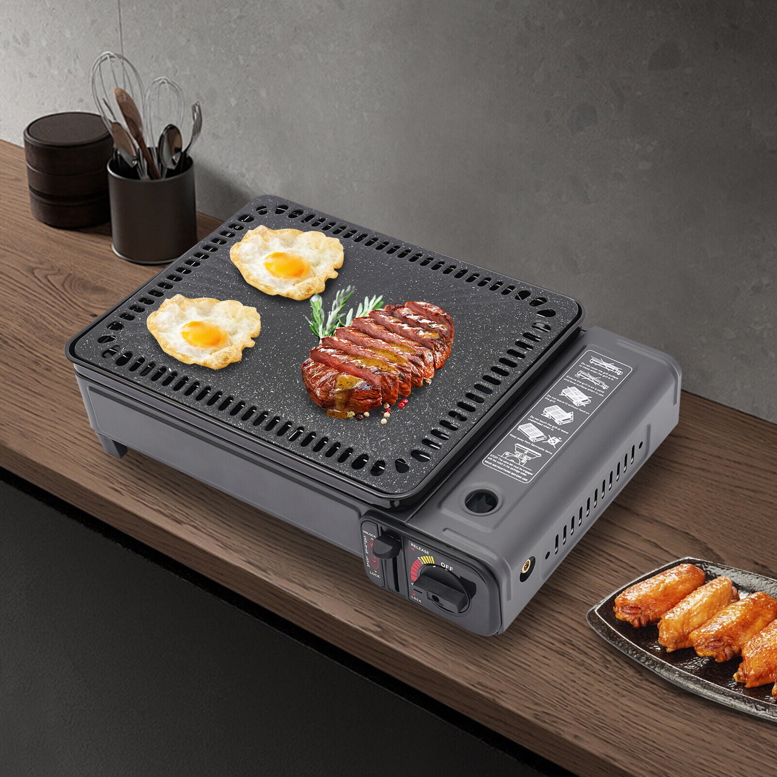 Butane Grill Stove, Portable Camping Grill Gas Stove, Portable Butane ...