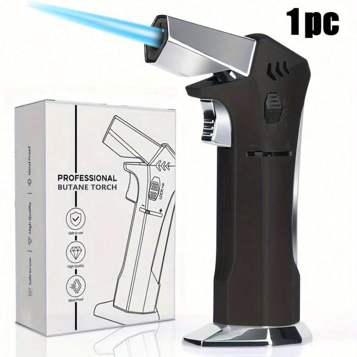 Butane Torch, Kitchen Torch Cooking Torch With Safety Lock & Adjustable ...