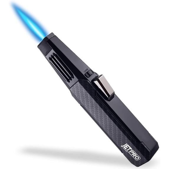 Butane Torch Lighter One-Hand Operation Lighter Adjustable Jet Flame ...