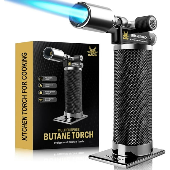 Butane Torch Lighter, Pmium Metal Kitchen Torch with Adjustable Flame ...