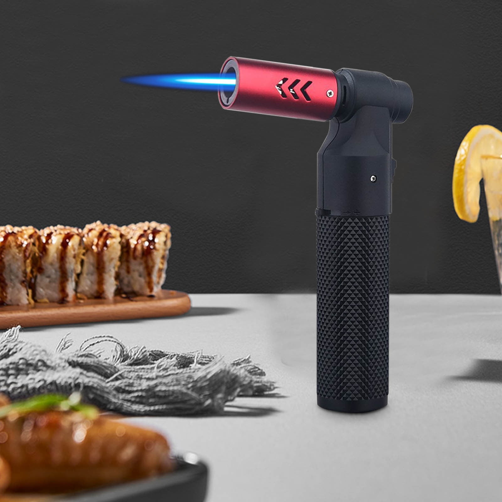 Butane Torch Lighter Refillable Portable Butane Torch Adjustable Mini Blow Torch for Cooking ...