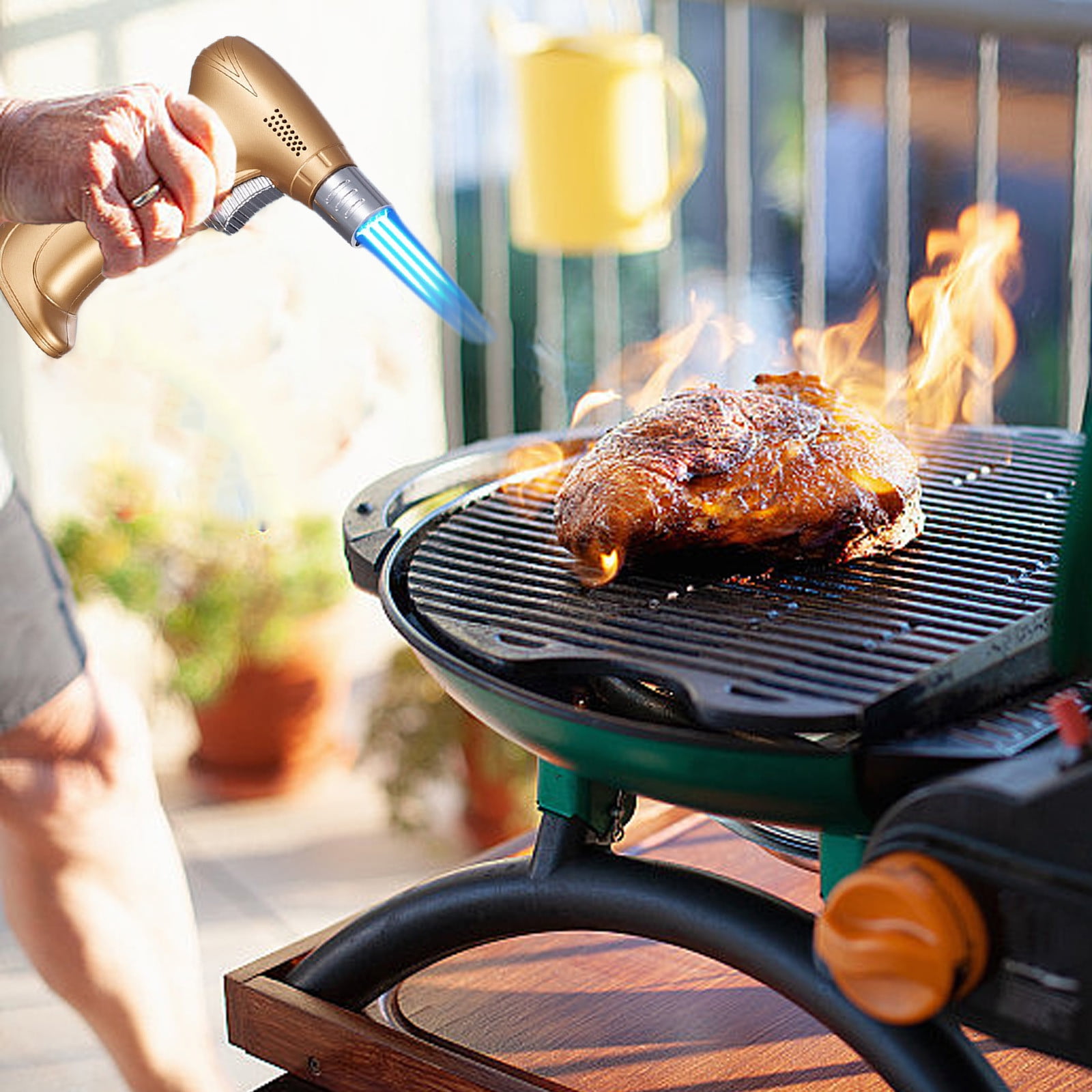 Butane Torch Lighter | Refillable Windproof Cooking Lighter With ...