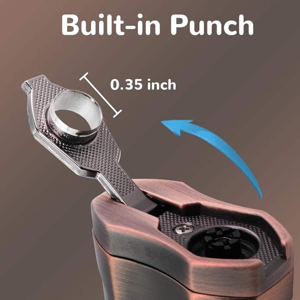 Butane Torch Lighter Triple Jet Flame Refillable Lighter Adjustable ...