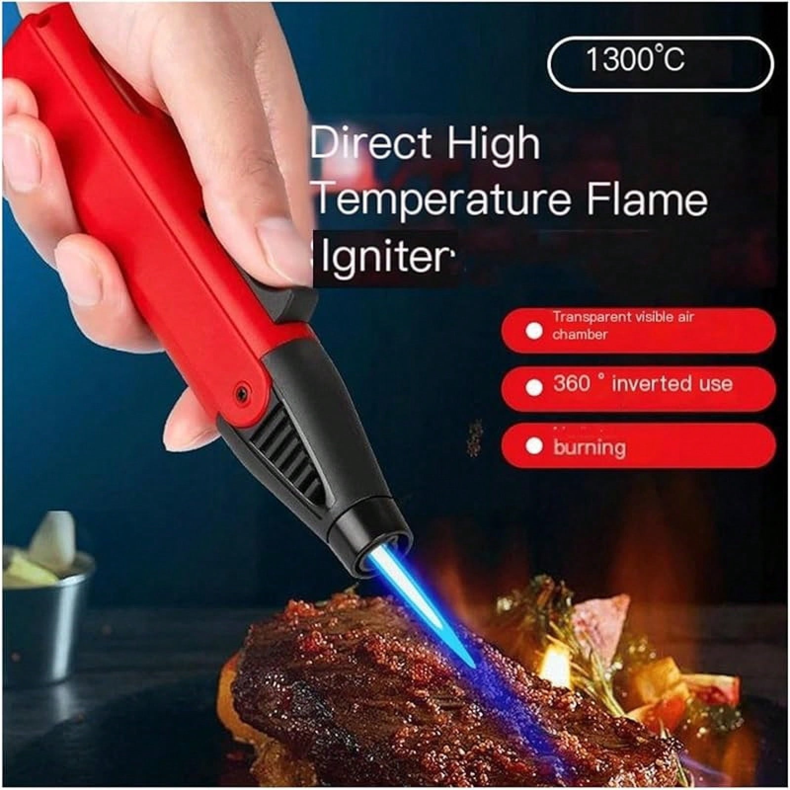 Butane Torch Lighter Windproof Jet Flame Lighter With Flame Lock ...