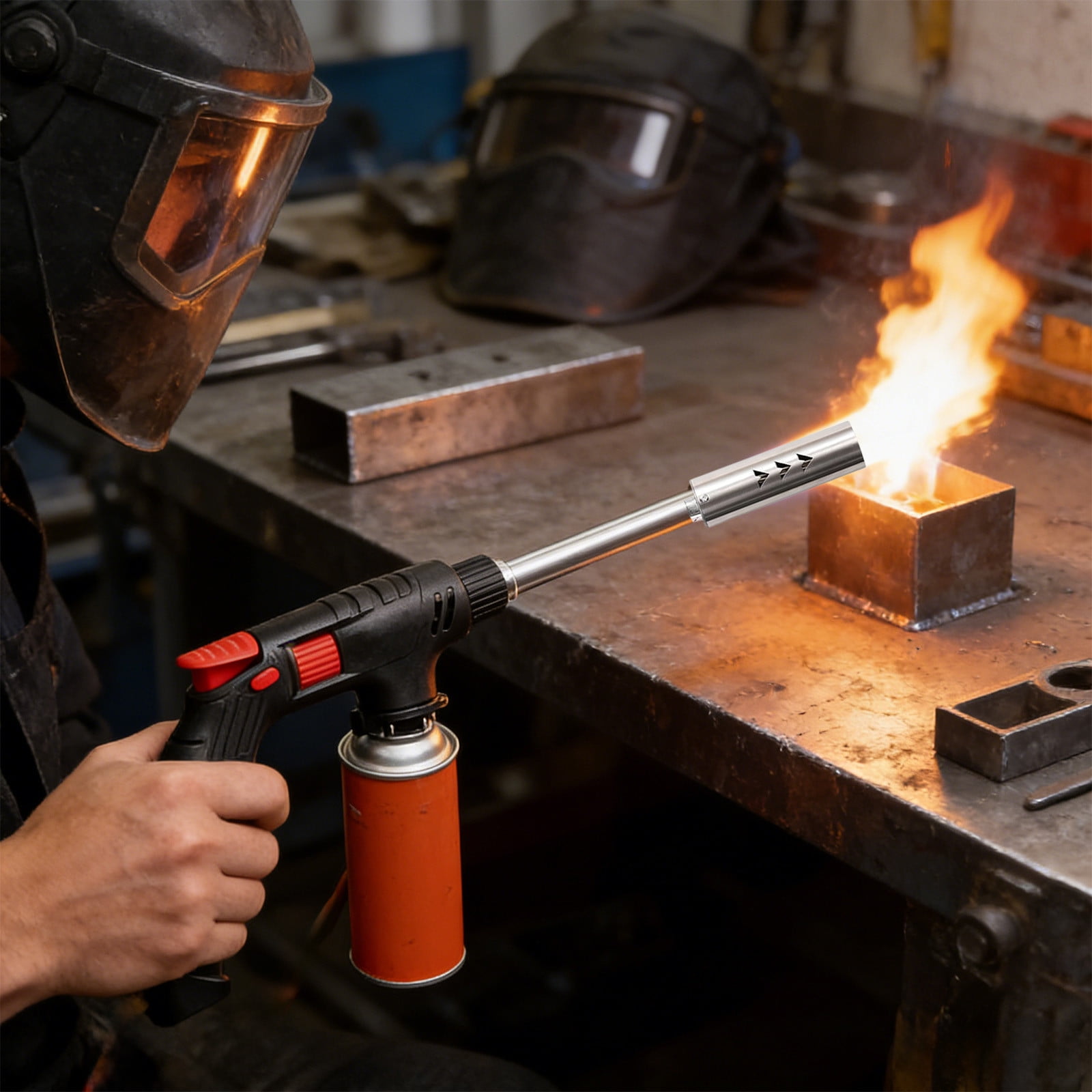 Butane Torch Lighter with Visible Fuel Window, Refillable Soldering ...