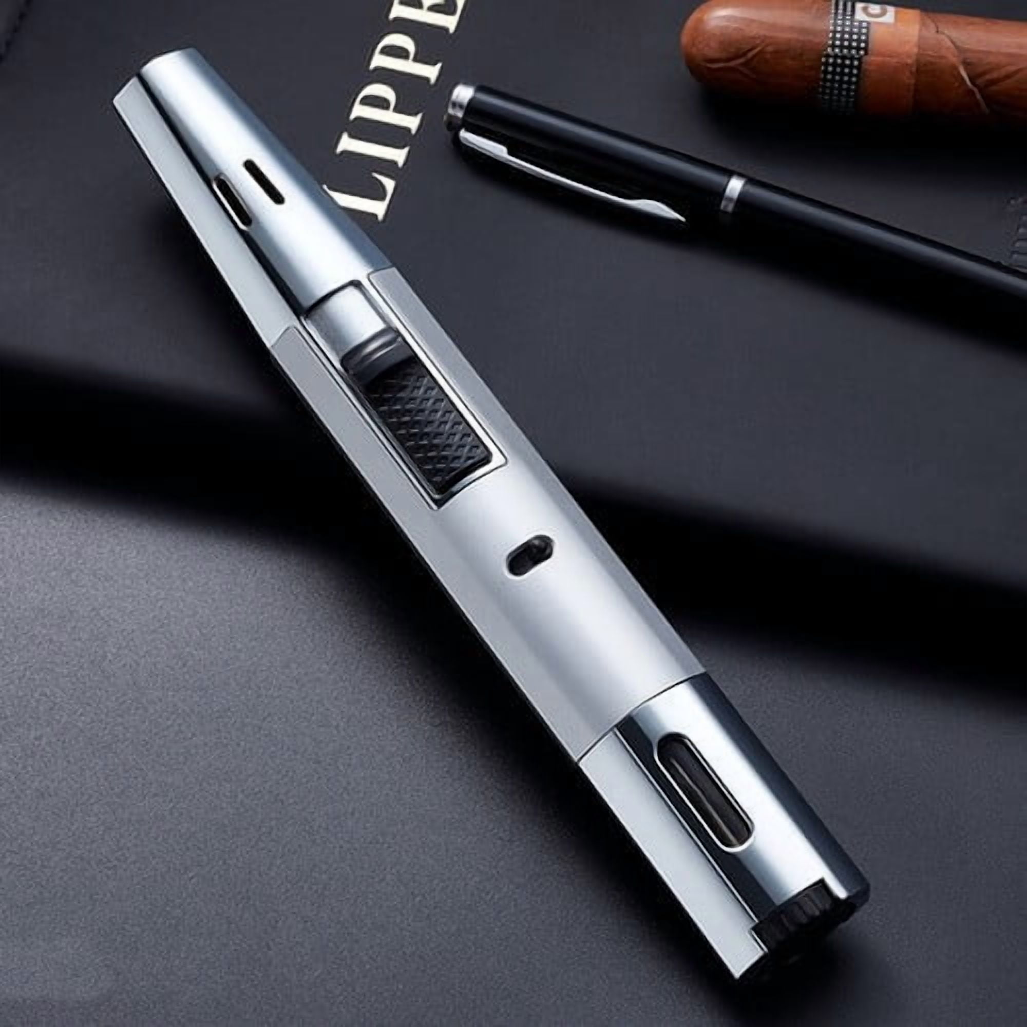 Butane Torch Lighters 7.1-inch Long Pen Lighter with Visible Window ...