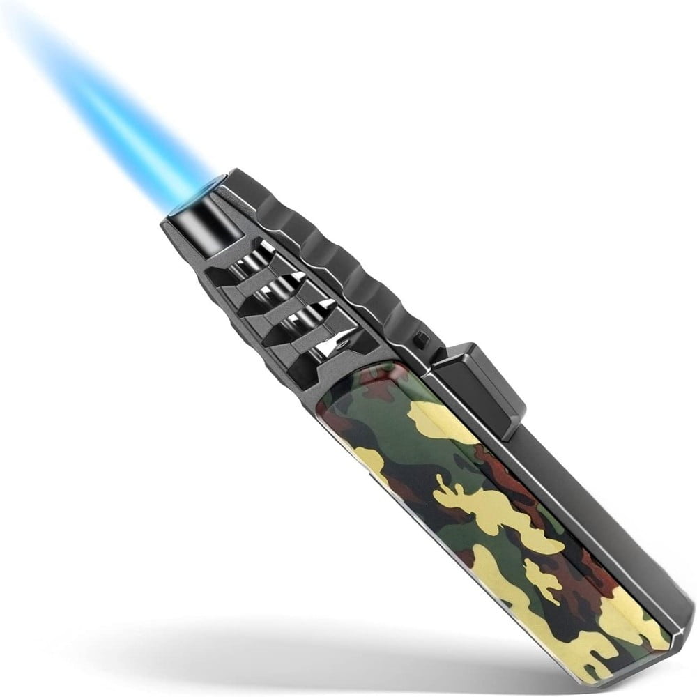 Butane Torch, Outdoor Windproof Cooking Torch Lighter, Refillable ...