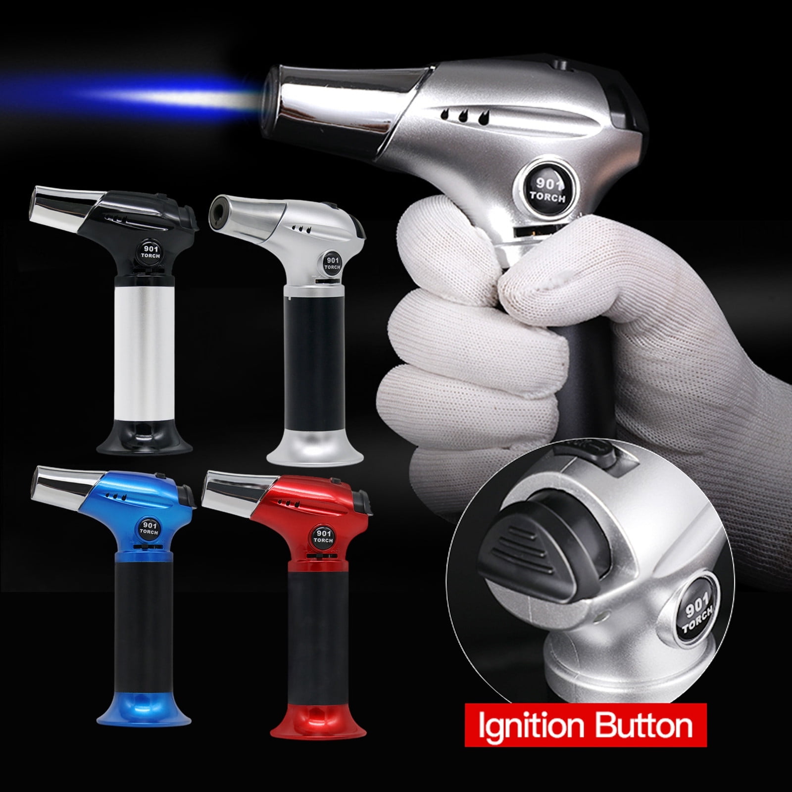 Butane Torch,Professional Culinary Blow Torch Lighter with Safety Lock ...