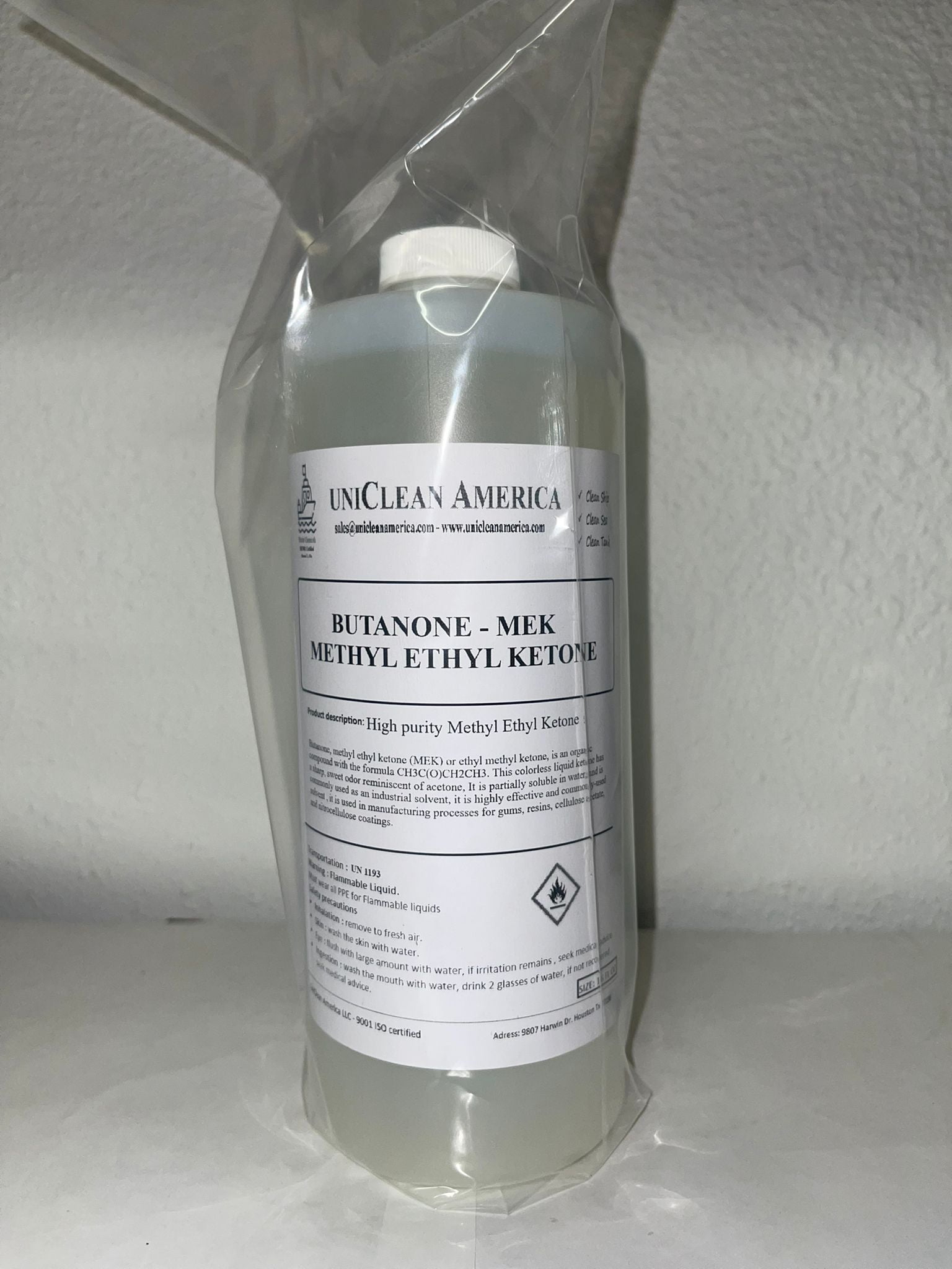 Butanone - UniClean America MEK Methyl Ethyl Ketone - Made in USA ...