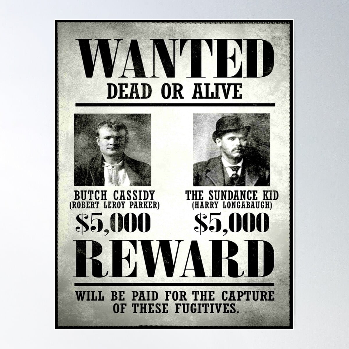 Butch Cassidy And The Sundance Kid : Vintage Wanted Poster Poster Wall ...