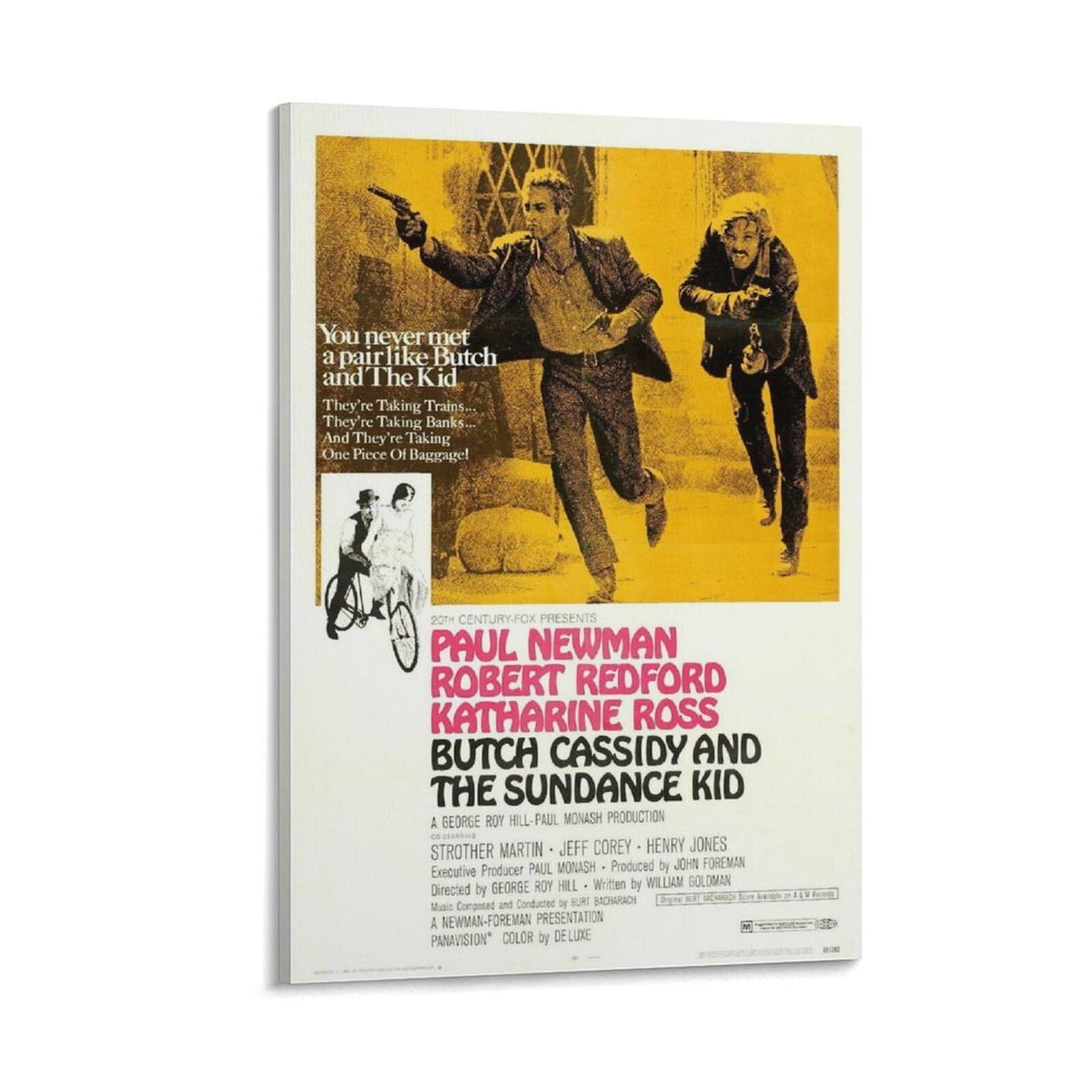 Butch Cassidy And The Sundance Kid Western Classic Canvas Wall Art Art ...