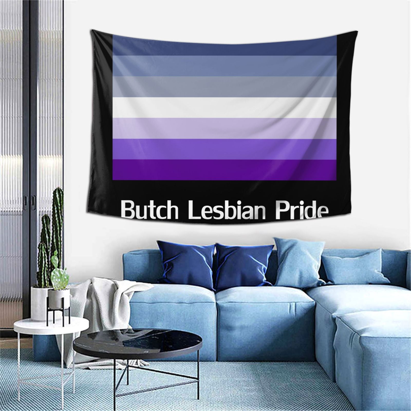 Butch Lesbian Pride Flag Tapestry for Bedroom Aesthetic Wall Hanging Living Room Dorm Outdoor ...