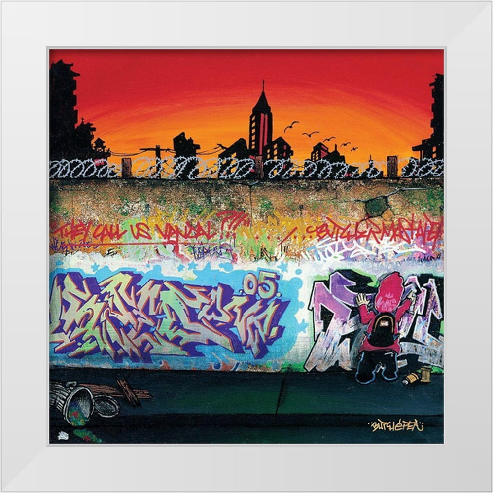 Butch and Pea 15x15 White Modern Wood Framed Museum Art Print Titled ...