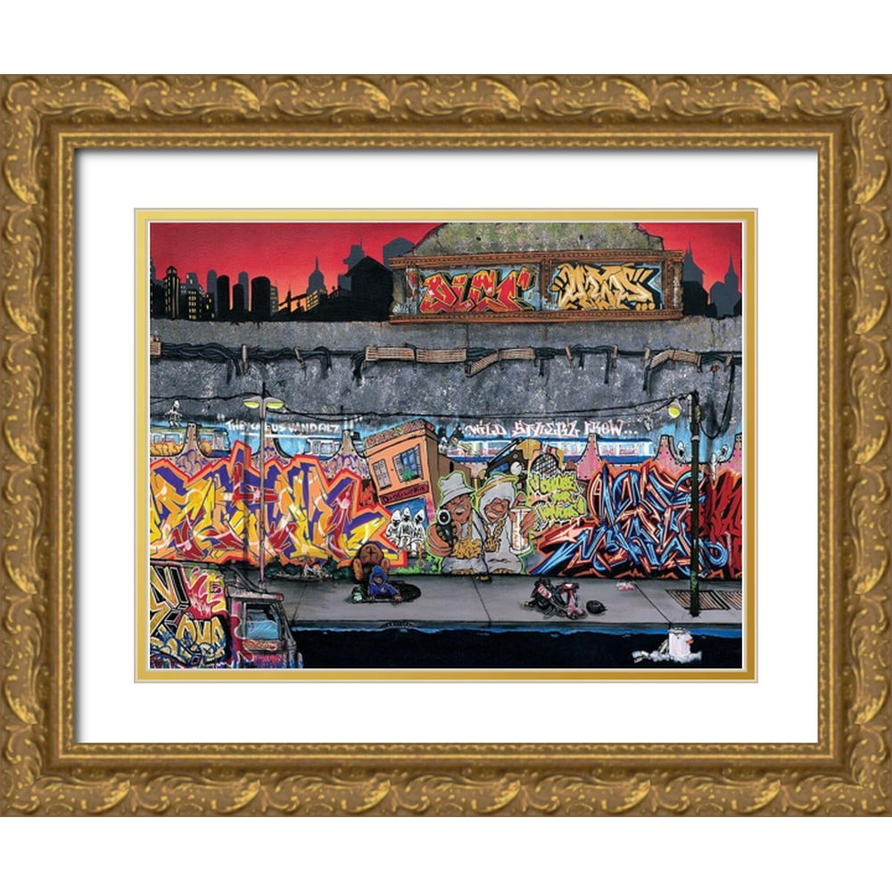 Butch and Pea 32x25 Gold Ornate Wood Framed with Double Matting Museum ...