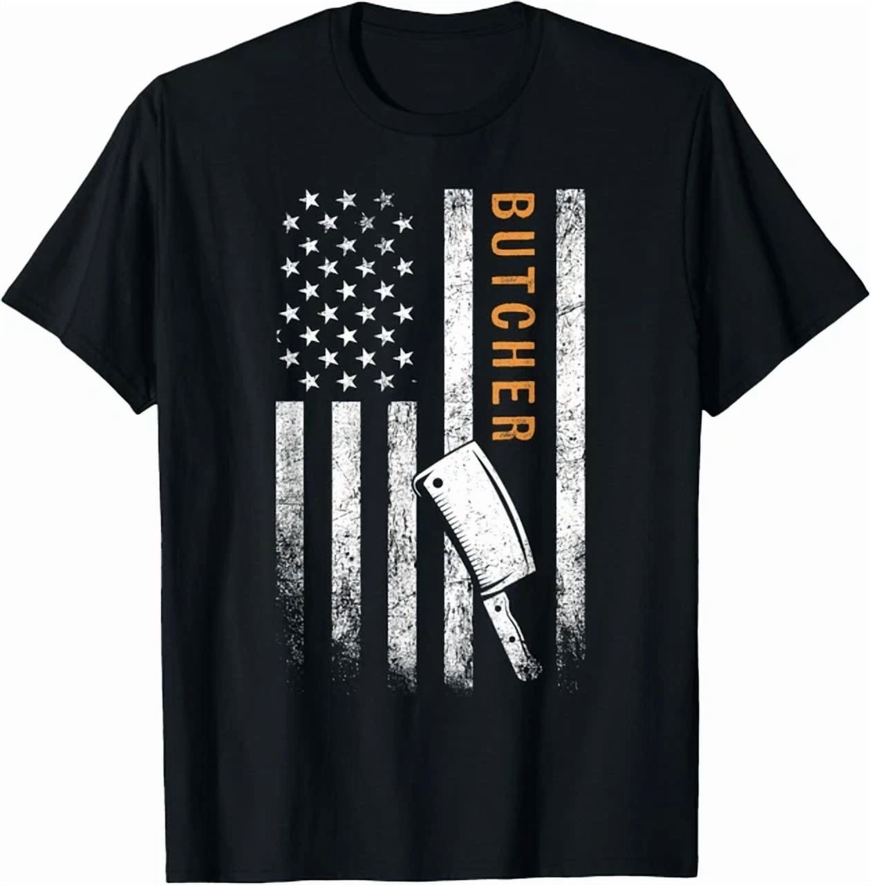 Butcher American Flag Design Tee Shirts Gift Unisex T-Shirt - Walmart.com