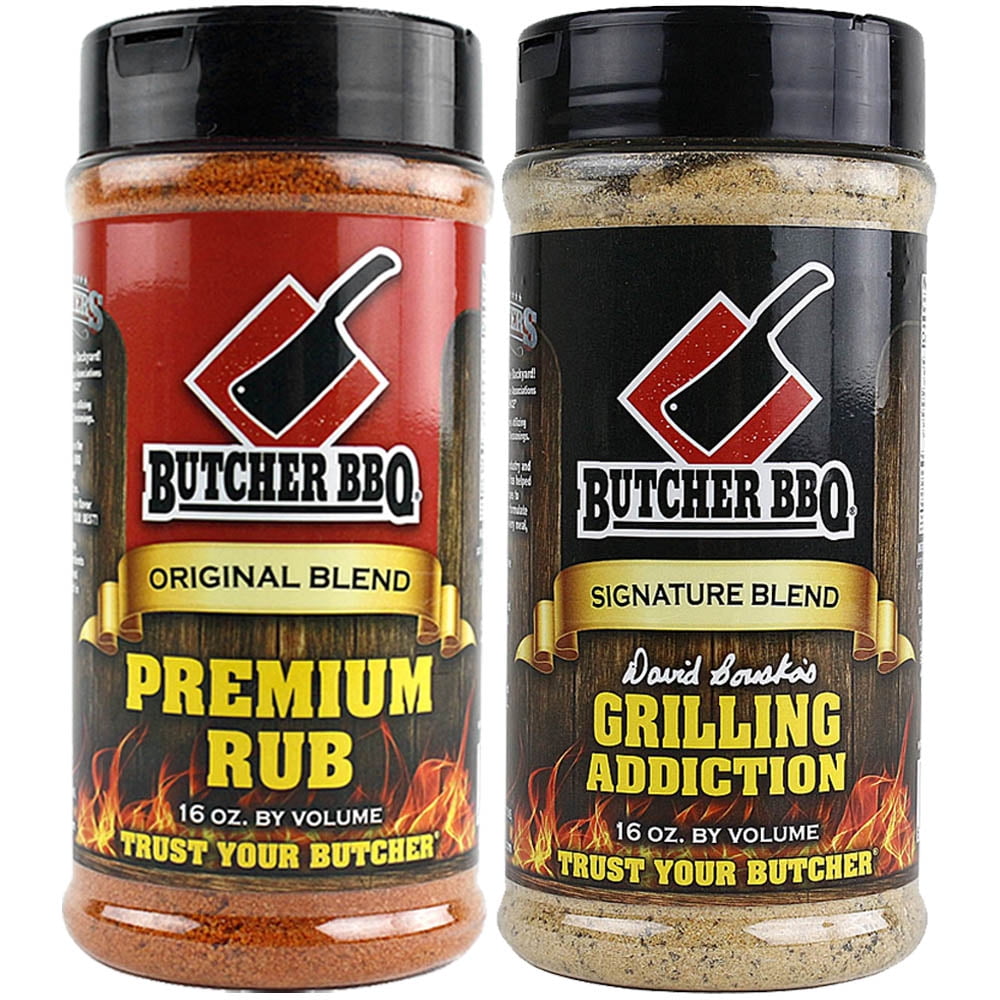 Butcher BBQ 16 Oz Premium Rub & Grilling Addiction Dry Rub Seasoning ...