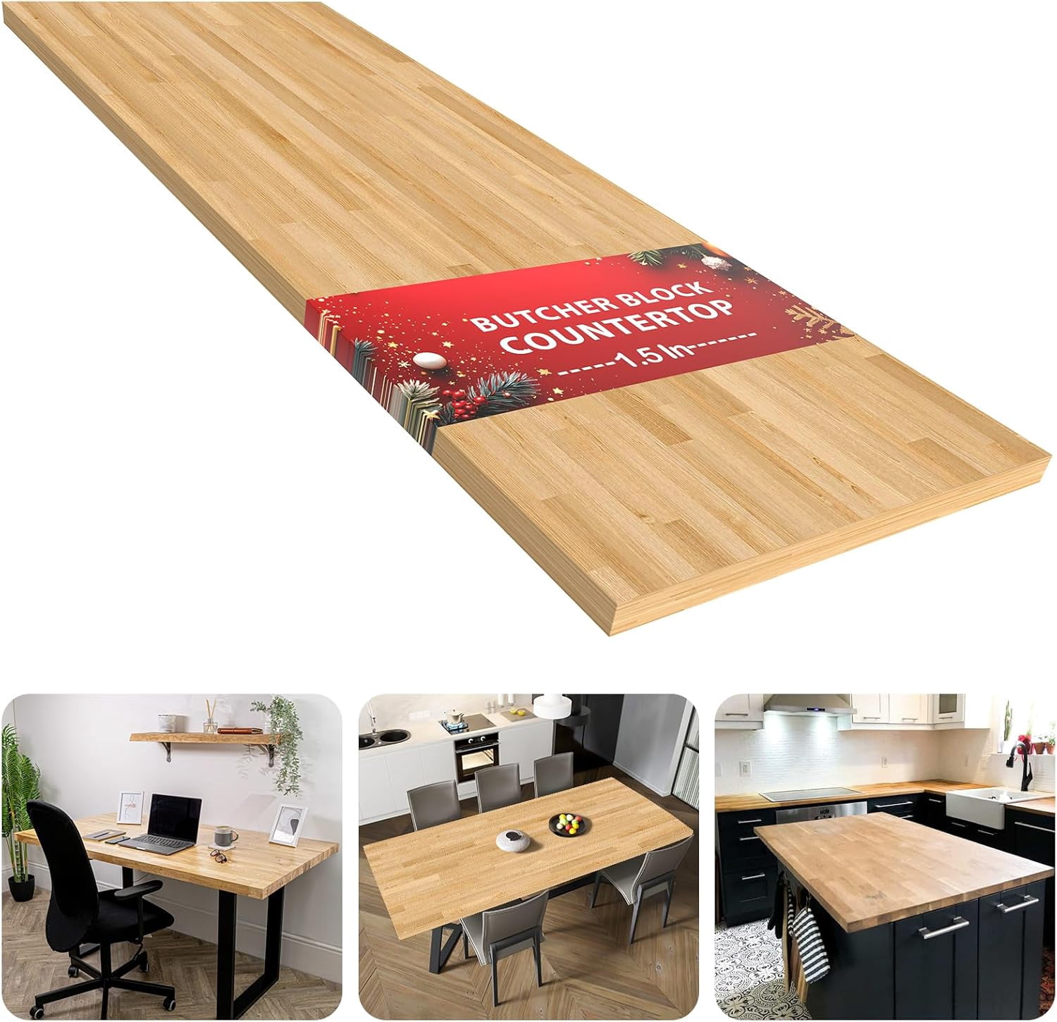 Butcher Block Countertop Table Top - Unfinished Solid Wood Countertop ...