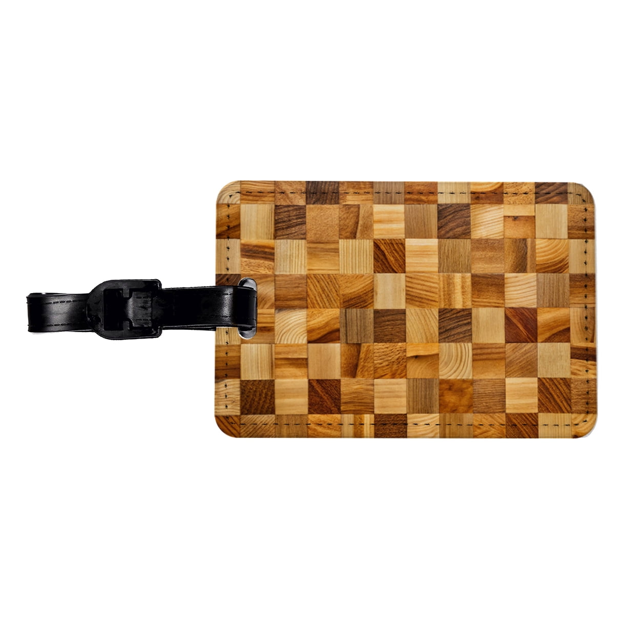 Butcher Block Faux Leather Travel Luggage Tag - Walmart.com