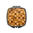 Butcher Block Travel Makeup Handbag Purse Small Pocket Compact Mirror ...